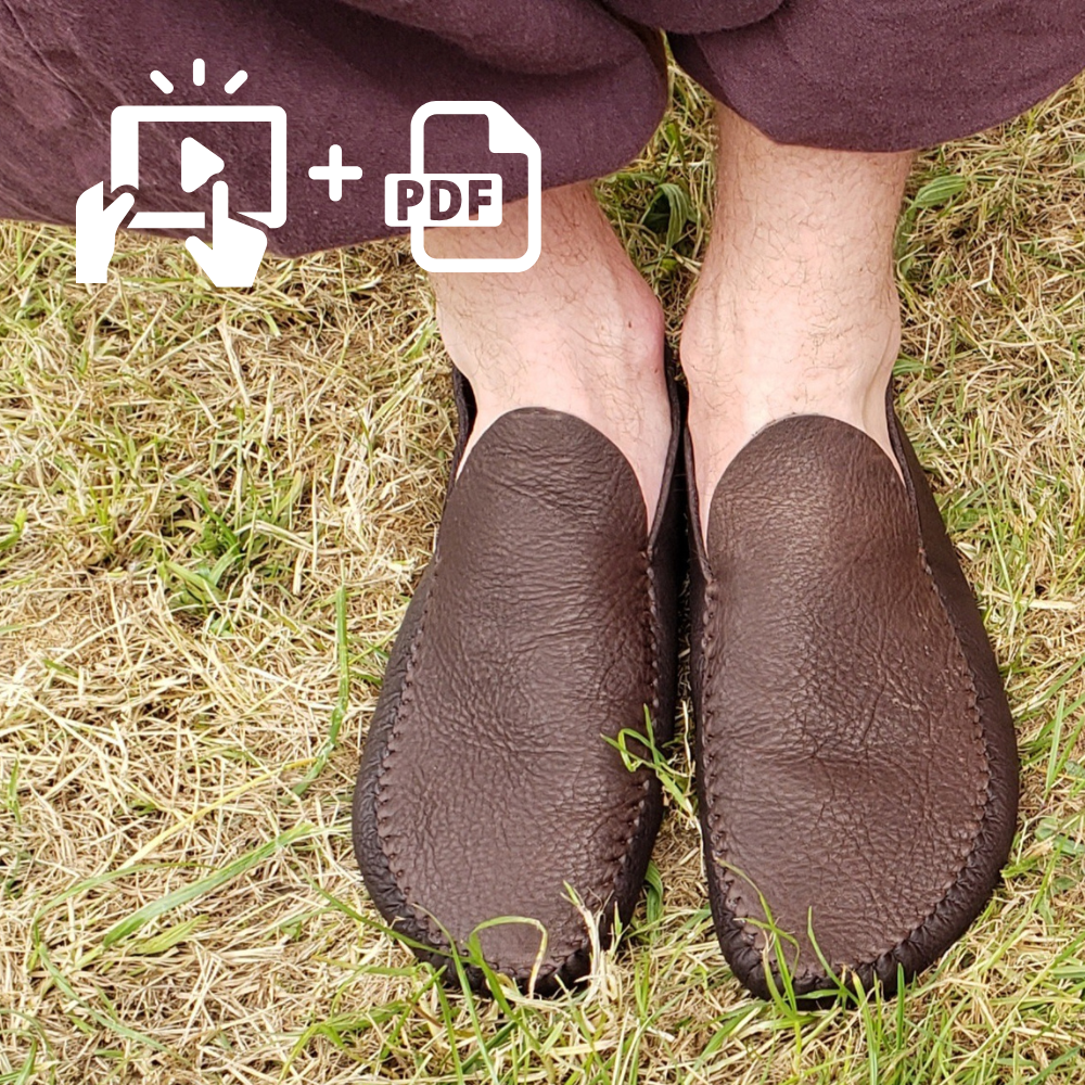 "Leaf" Moccasins Video + PDF Tutorial with Printable Patterns – Earthingmoccasins